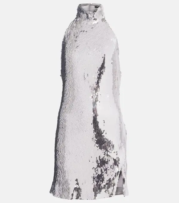 Balmain Sequin Mini Dress - Silver
