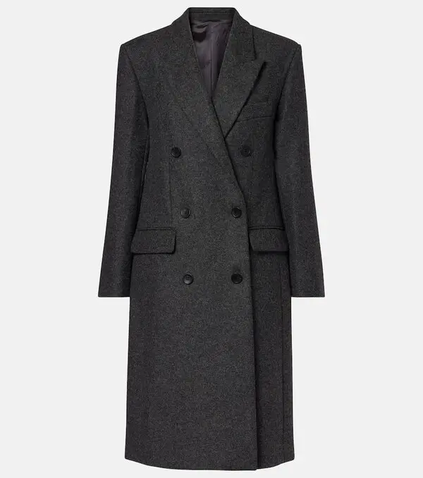 Isabel Marant Étoile Irene Double-breasted Virgin Wool Coat - Grey