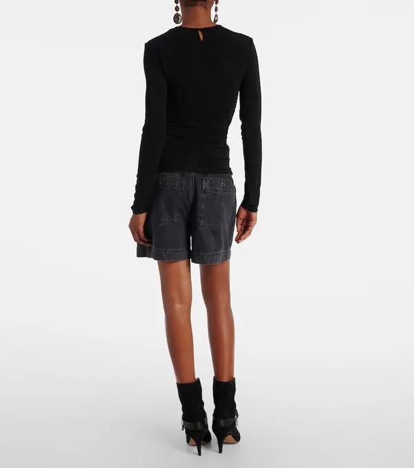 Isabel Marant Étoile Gladice Cutout Gathered Jersey Top