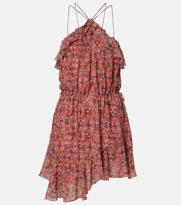 MARANT ETOILE Betty Gathered Minidress - Orange