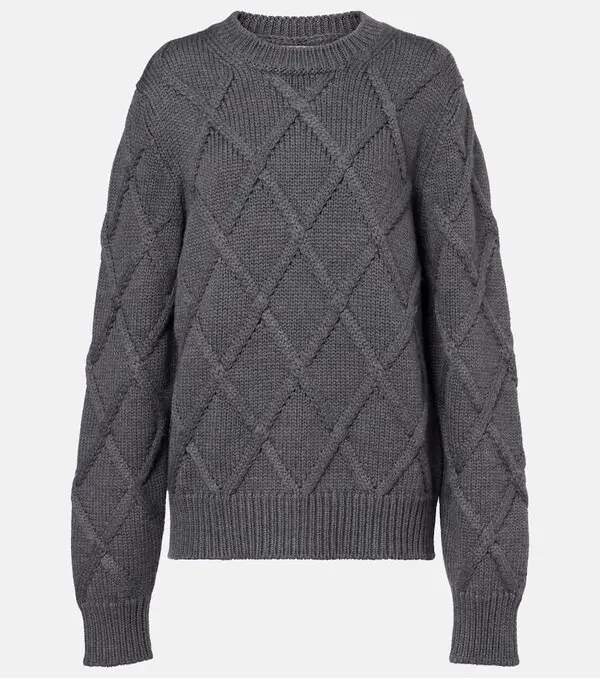 JIL SANDER Cable-knit Virgin Wool Sweater