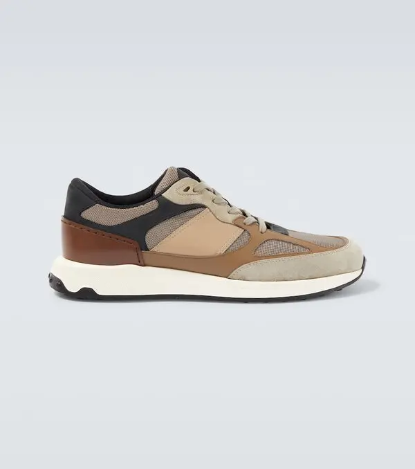 TOD'S Leather And Suede-trimmed Sneakers