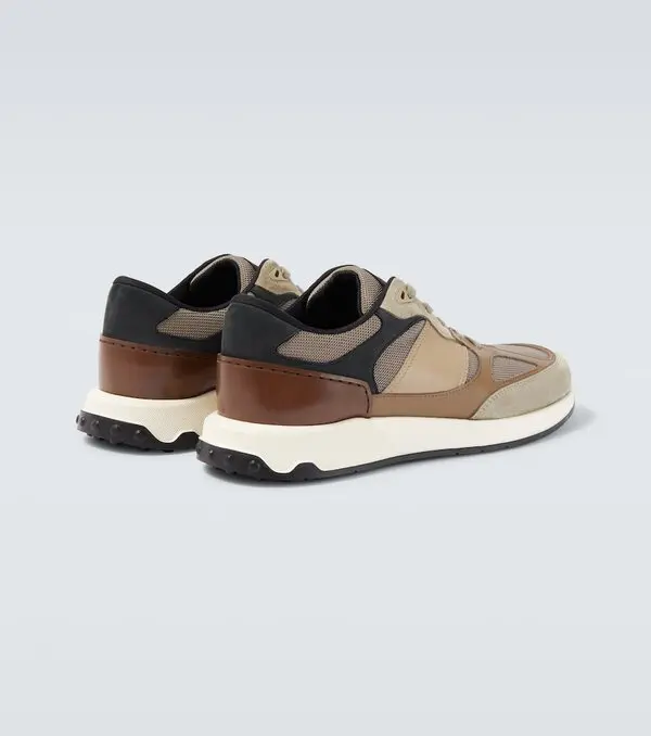 TOD'S Leather And Suede-trimmed Sneakers