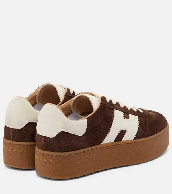 Hogan Suede Platform Sneakers - Brown
