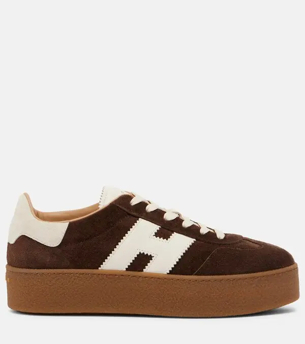 Hogan Suede Platform Sneakers - Brown
