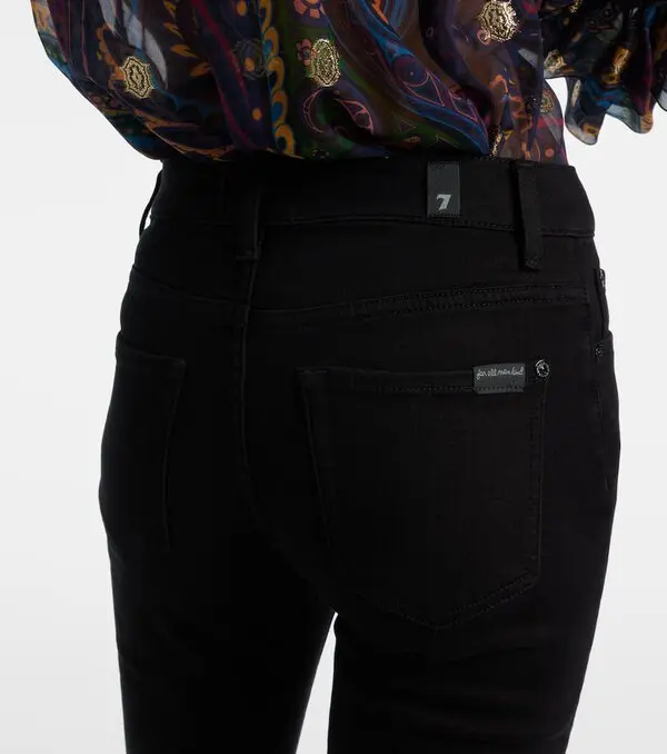 7 For All Mankind Mid-rise Bootcut Jeans - Black