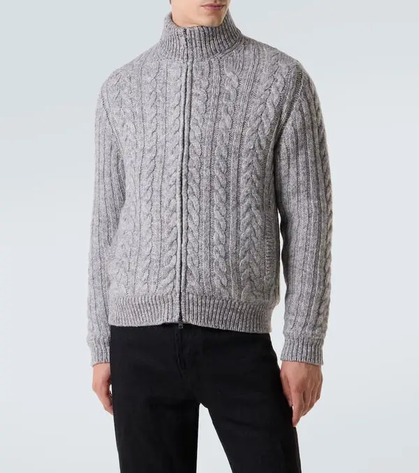 Herno Cable-knit Wool Jacket