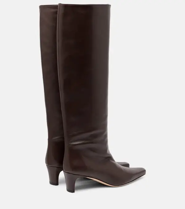 Staud Wally 55 Leather Knee-high Boots - Brown