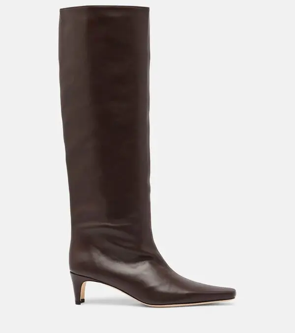 Staud Wally 55 Leather Knee-high Boots - Brown