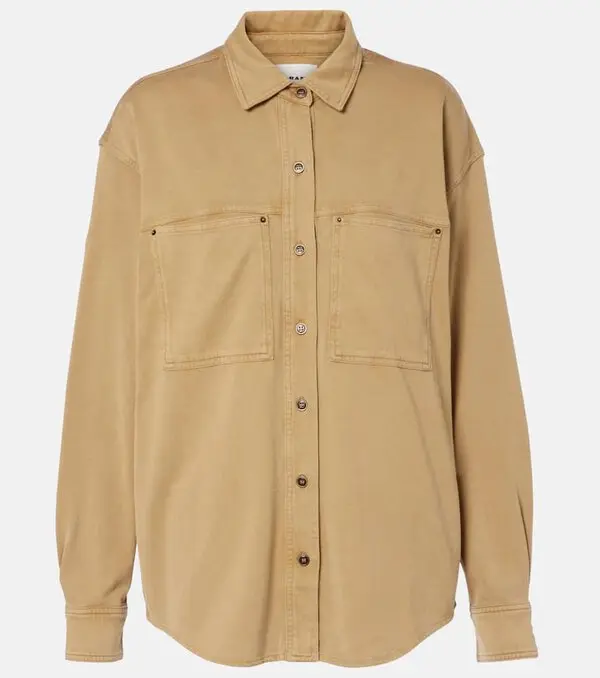 MARANT ETOILE Raquel Cotton Jersey Shirt - Brown