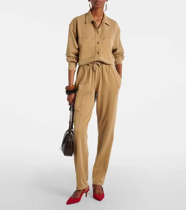 MARANT ETOILE Raquel Cotton Jersey Shirt - Brown