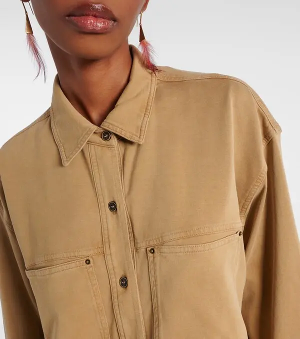 MARANT ETOILE Raquel Cotton Jersey Shirt - Brown