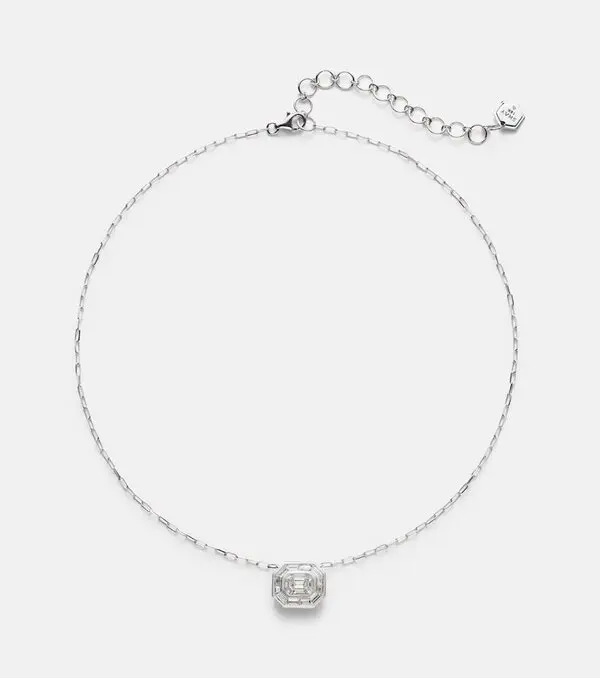 Shay Jewelry 18kt White Gold Diamond Pendant Necklace - Silver