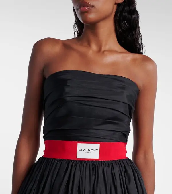 Givenchy Belted Silk Organza Bustier Gown