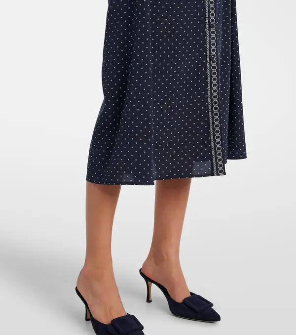 Veronica Beard Lex Polka-dot Silk-blend Shirt Dress