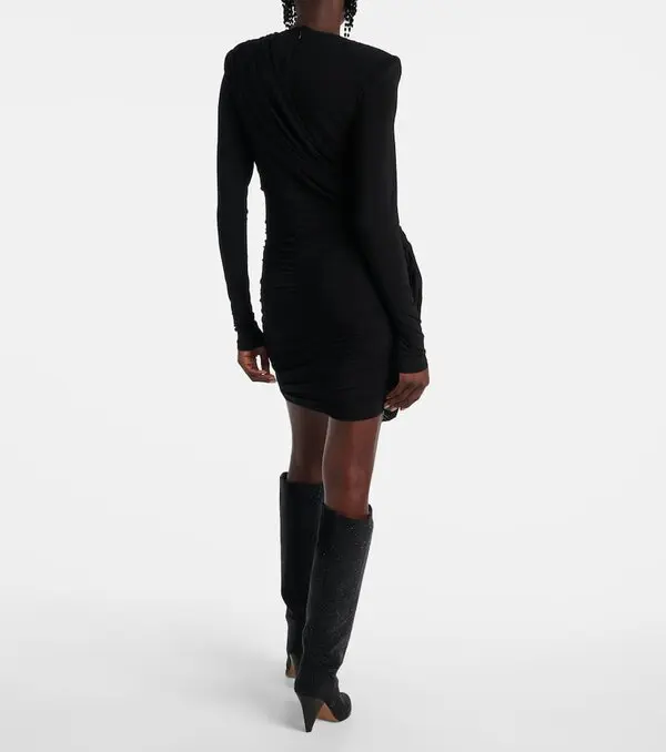 Isabel Marant Étoile Georgia Draped Gathered Jersey Minidress