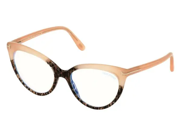 TOM FORD Cat Eye Eyeglasses - Colored Havana (ft5674/b 055)