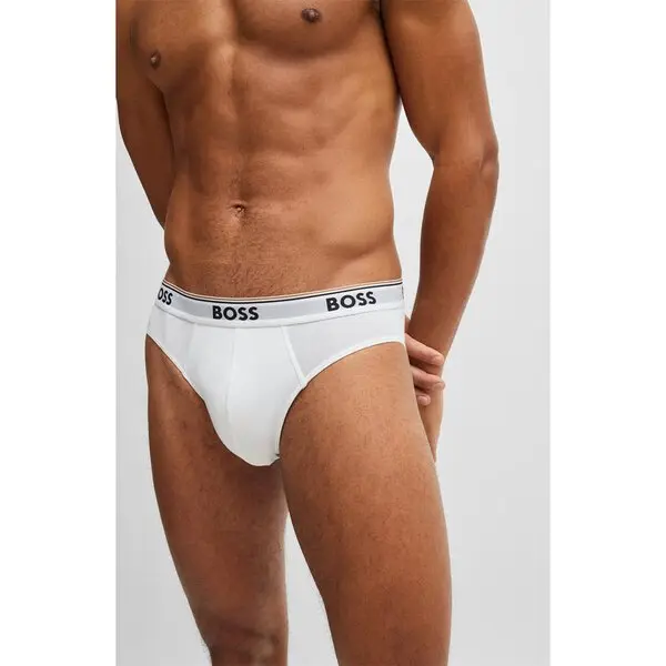 BOSS 3-pack Power Stretch Cotton Briefs - White
