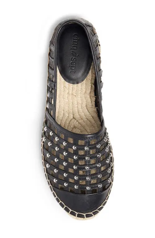 Cinq À Sept Rochel Cage Studded Espadrille Flat