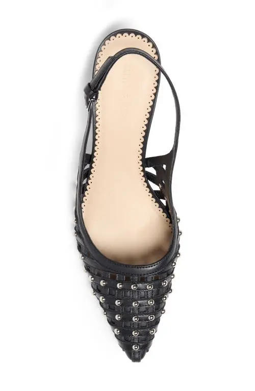 Cinq À Sept Rena Caged Studded Slingback Pumps