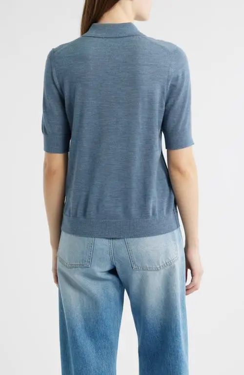 BOSS Virgin Wool Polo Sweater - Tanzanite