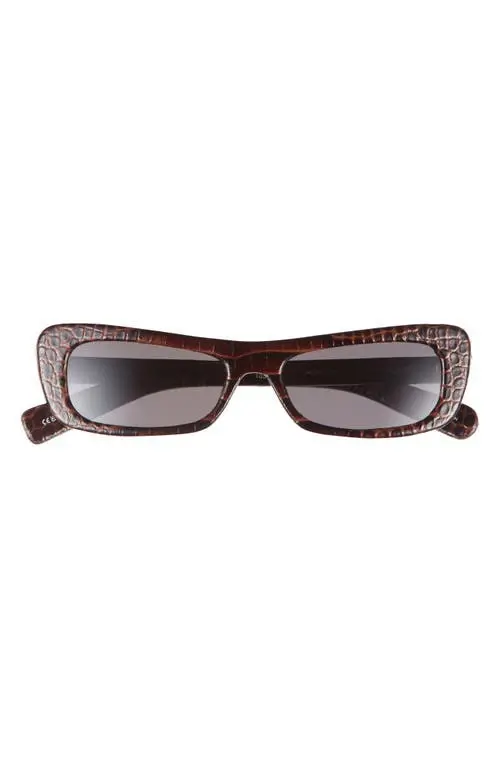 Jacquemus The Capri Cat Eye Sunglasses - Brown Croc/gold/brown