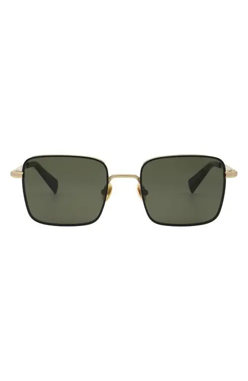 ALLSAINTS Aron 51mm Square Sunglasses - Gold/black Rim