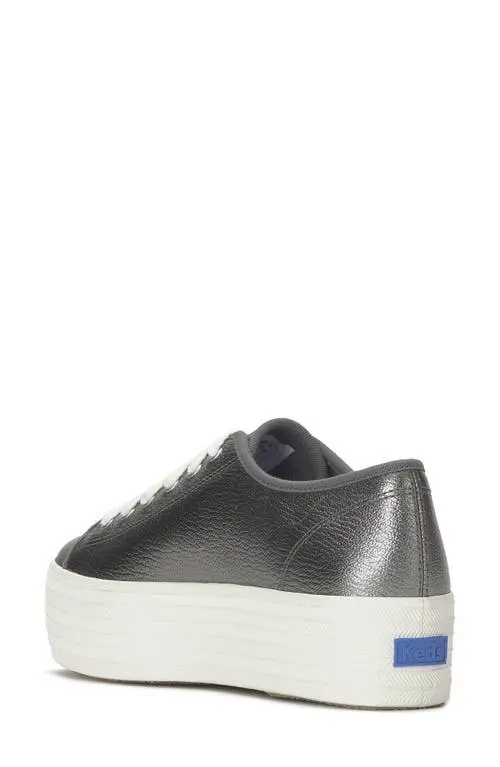 Keds® Triple Up Platform Sneaker - Gunmetal