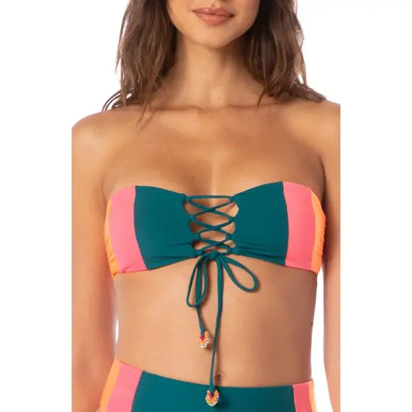 MAAJI Verdant Breeze Nomad Multifit Reversible Bikini Top - Teal Green