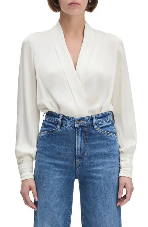 FAVORITE DAUGHTER Satin Bodysuit - Ivory