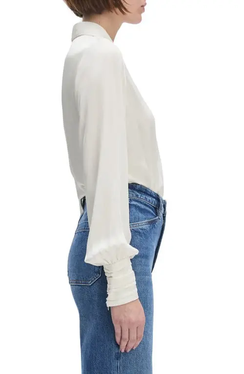 FAVORITE DAUGHTER Satin Bodysuit - Ivory