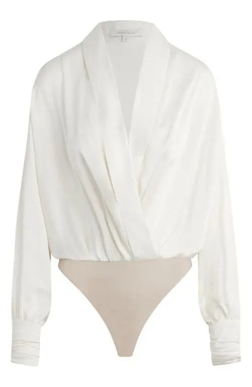 FAVORITE DAUGHTER Satin Bodysuit - Ivory