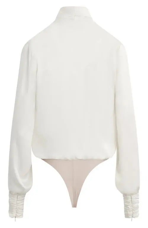 FAVORITE DAUGHTER Satin Bodysuit - Ivory