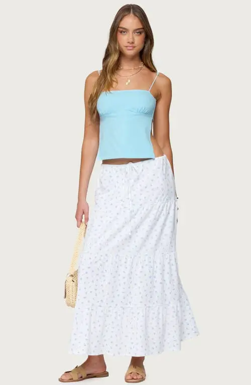 EDIKTED Open Back Tank Top - Light-blue