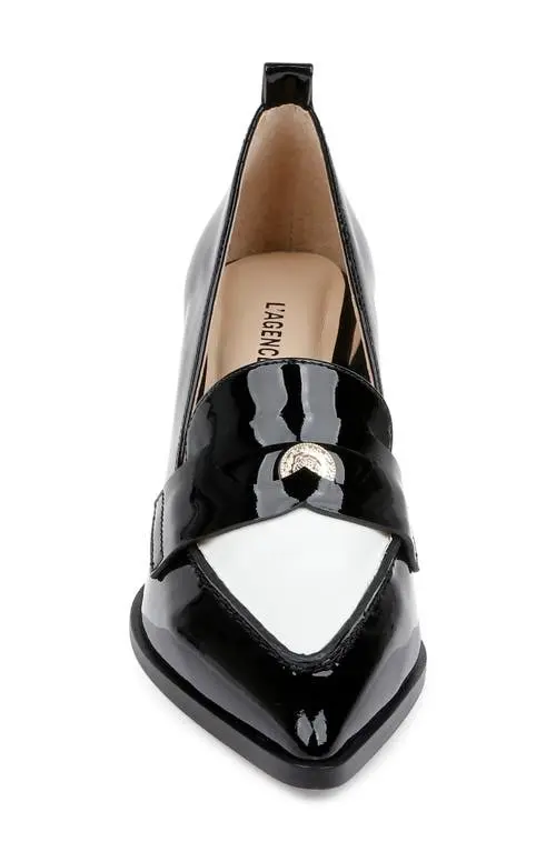 L'Agence Mallory Pointed Toe Pump - Black/white