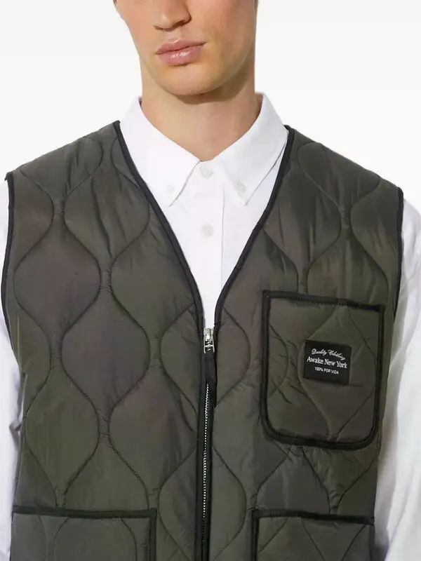 AWAKE NY Quilted Waistcoat - Grey