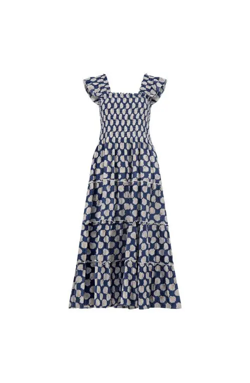 MER ST. BARTH Paloma Maxi Dress - Shell Beach Navy