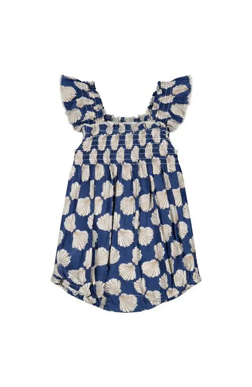 MER ST. BARTH Leila Baby Romper - Shell Beach Navy