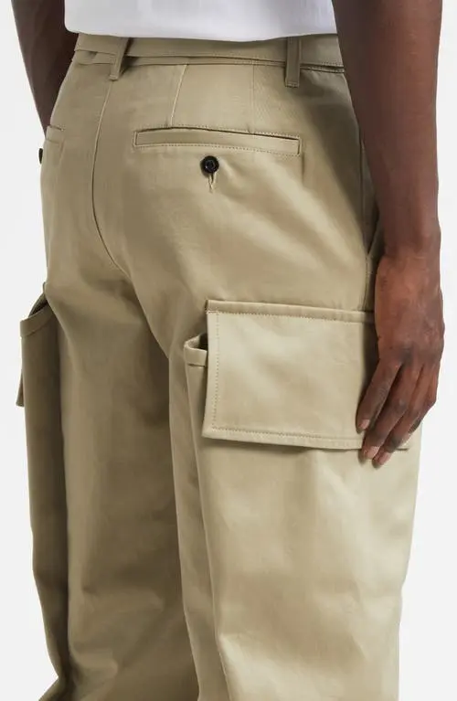 Sacai Belted Cotton Twill Cargo Chinos