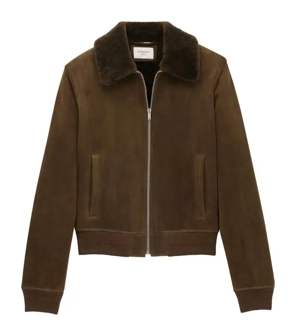 Saint Laurent Suede Bomber Jacket
