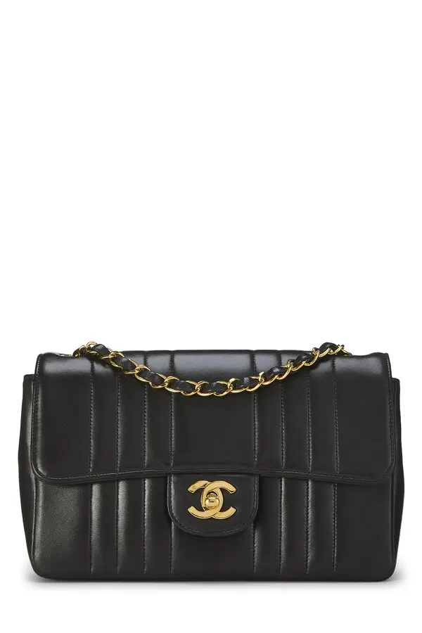 Chanel Lambskin Vertical Flap Small - Black