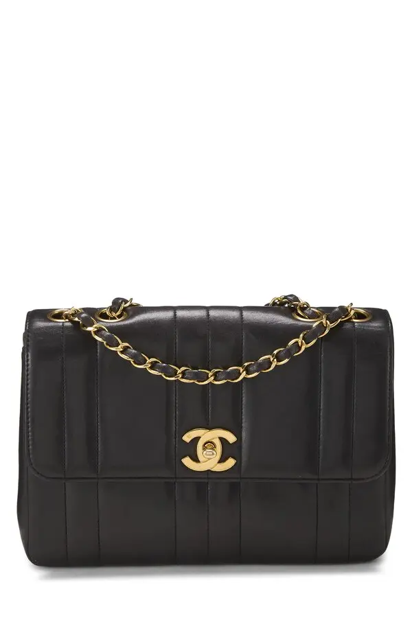 Chanel Lambskin Vertical Flap Small - Black