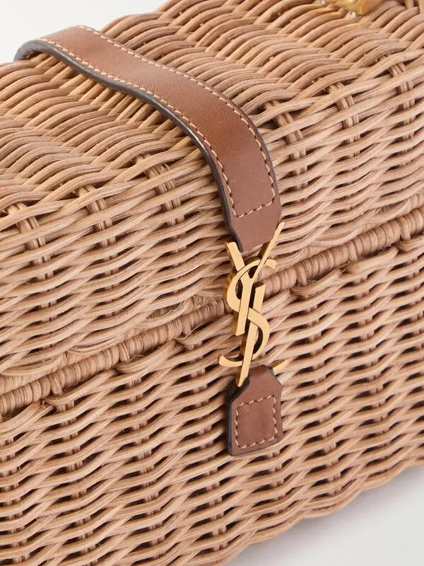 Saint Laurent Gaby Vanity Woven Wicker Shoulder Bag