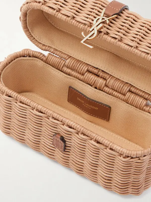 Saint Laurent Gaby Vanity Woven Wicker Shoulder Bag
