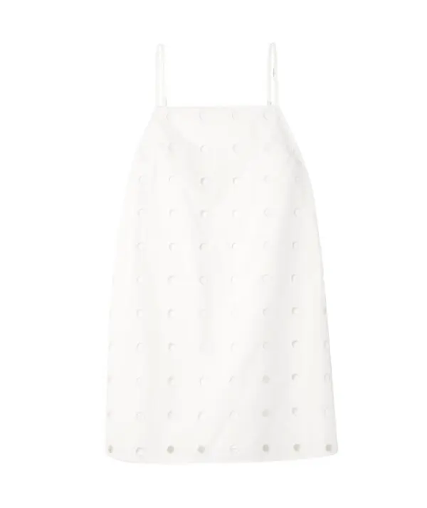 Posse Peggy Broderie Anglaise Cotton-poplin Mini Dress - White
