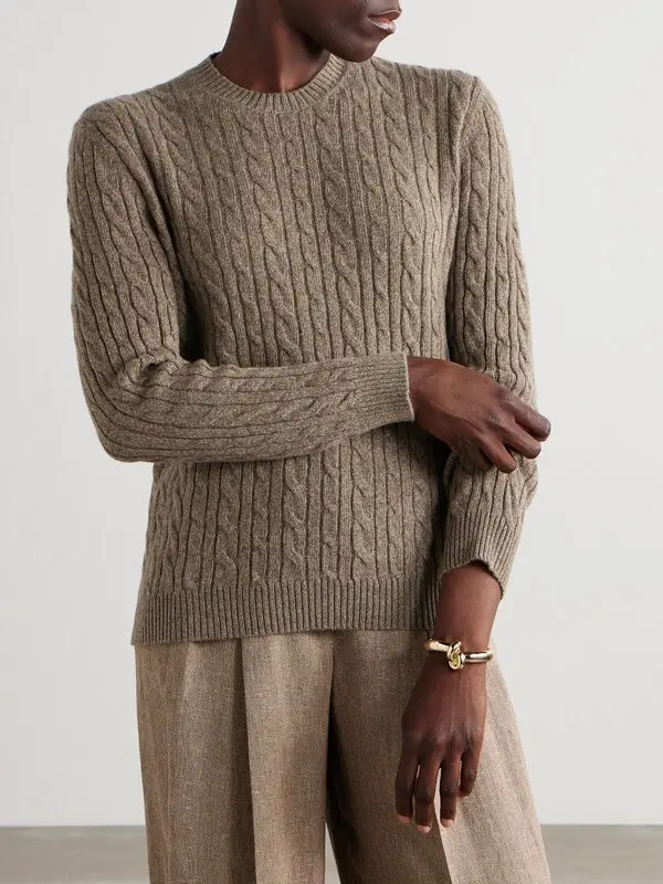 Loro Piana Cable-knit Cashmere Sweater