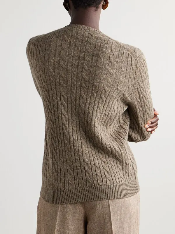 Loro Piana Cable-knit Cashmere Sweater