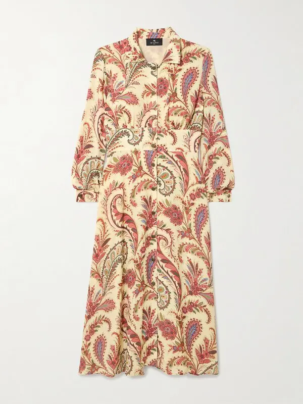 Etro Paisley-print Crepe Midi Shirt Dress