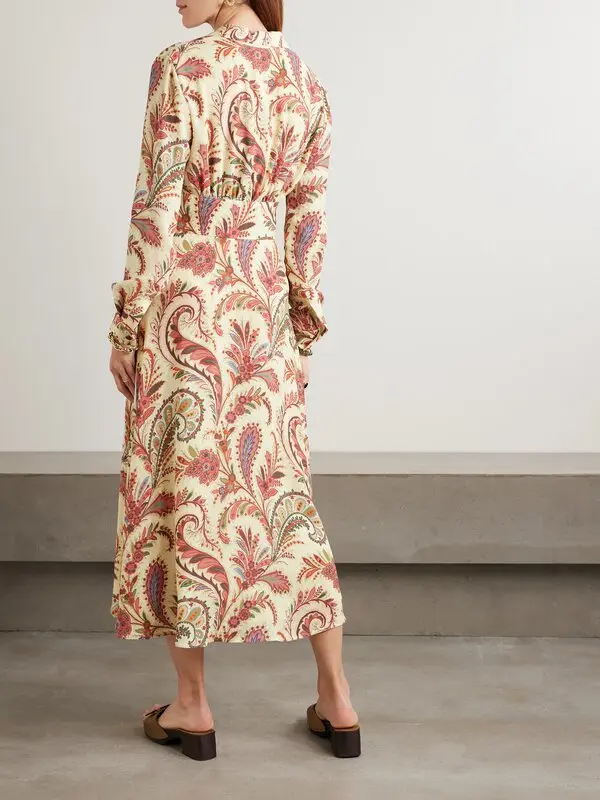 Etro Paisley-print Crepe Midi Shirt Dress