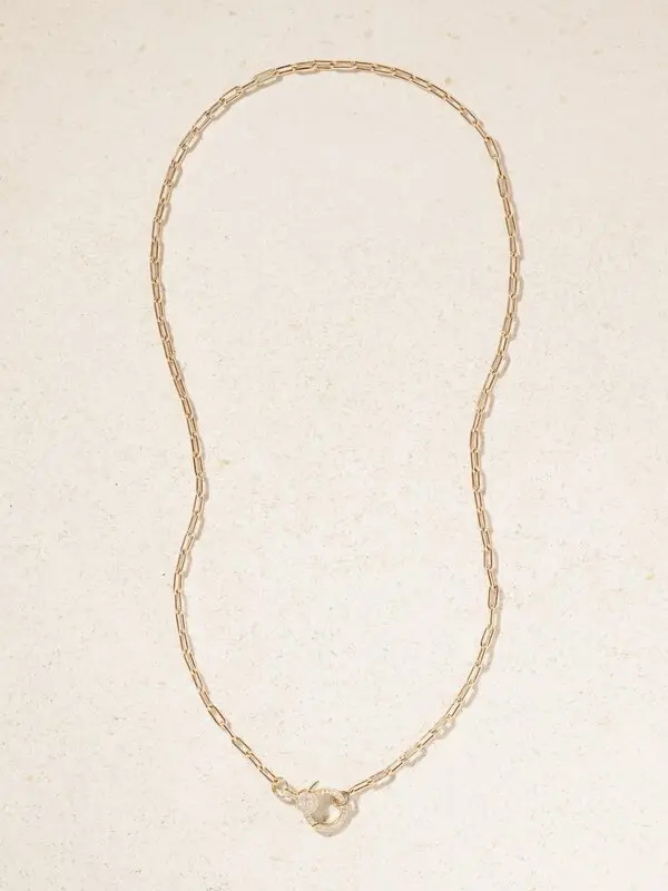 Ileana Makri 14-karat Diamond Link Necklace - Gold